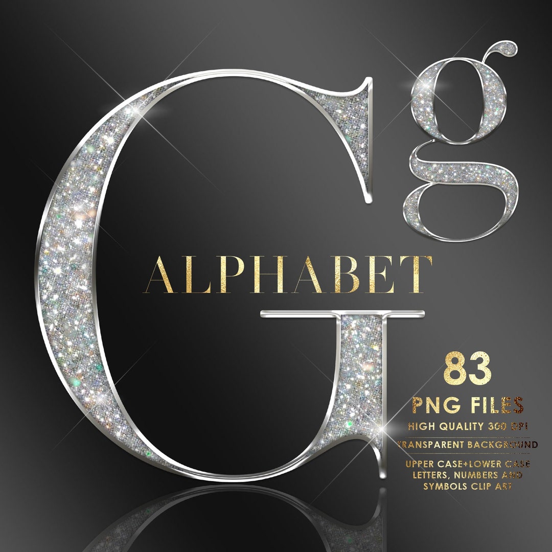 Diamond Alphabet PNG Clip Art, Silver Chrome Letters, Glam Alphabet Png ...