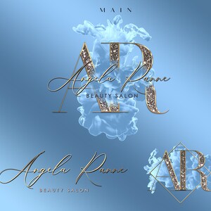 Blue Beauty Logo. Cosmetic Logo, Boutique Logo, Brow Logo, Premade Logo ...