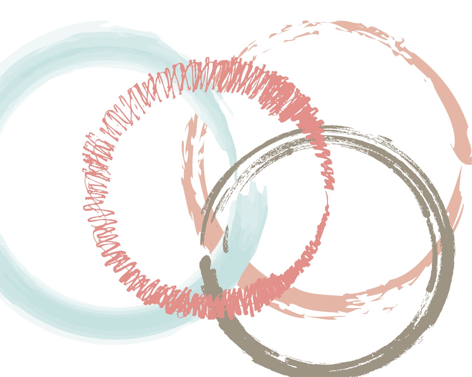 Pastel Circles Clipart Watercolor Circle Frame Logo - Etsy