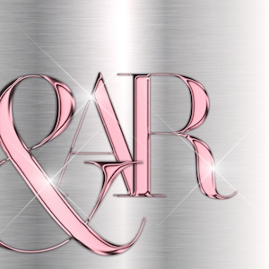 Pink Chrome Alphabet PNG, Rose Gold Chrome Letters, Glam Alphabet ...