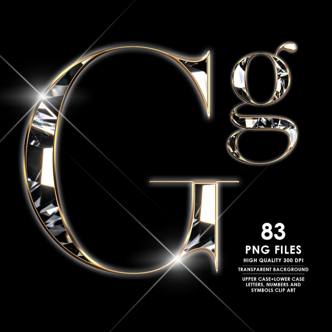 Diamond Alphabet PNG, Glitter Alphabet PNG, Glam Alphabet Clipart ...