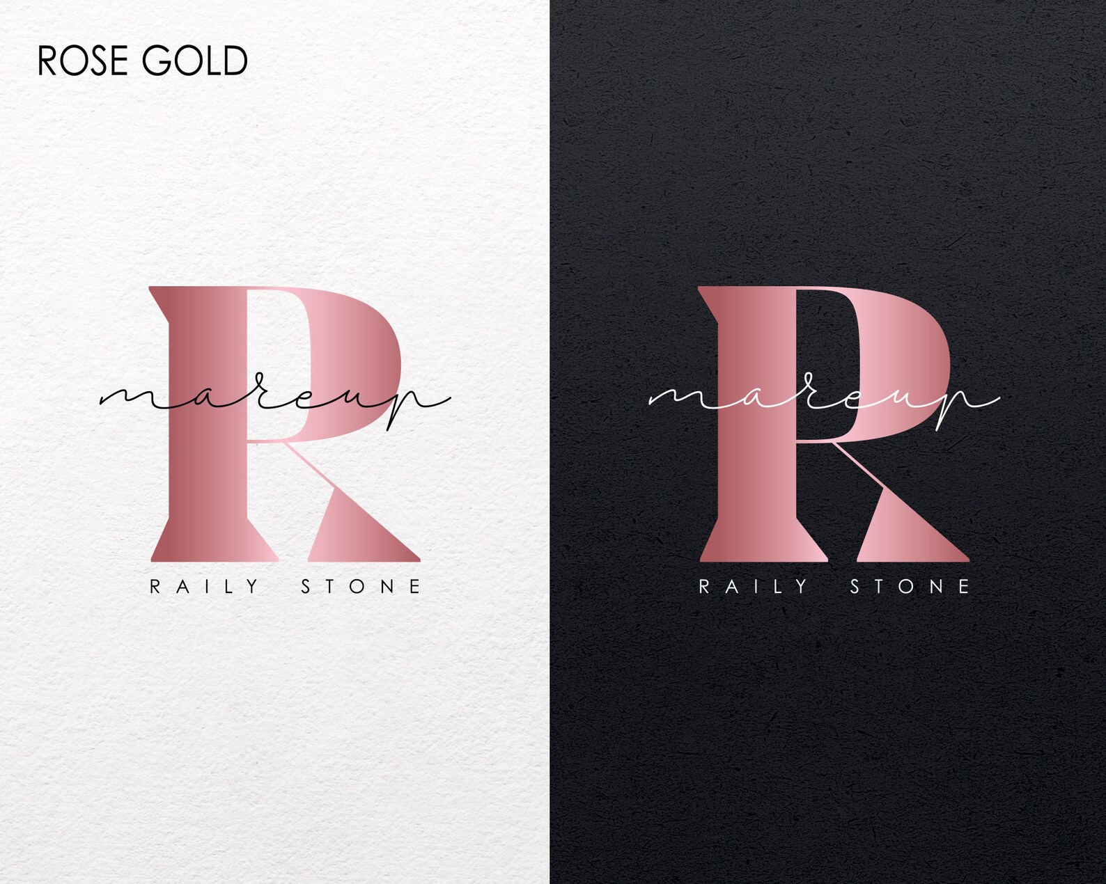 Rose Gold Logo Text Logo Premade Logo Design Nail Logo - Etsy