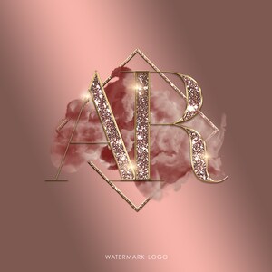 Rose Gold Logo, Beauty Logo, Premade Logo Design, Make up Logo, Sparkle ...