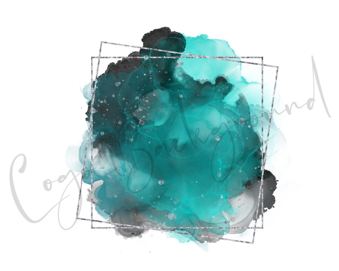 Blue Logo Background Png, Aqua Brush Stroke Png, Blue Square Frame ...
