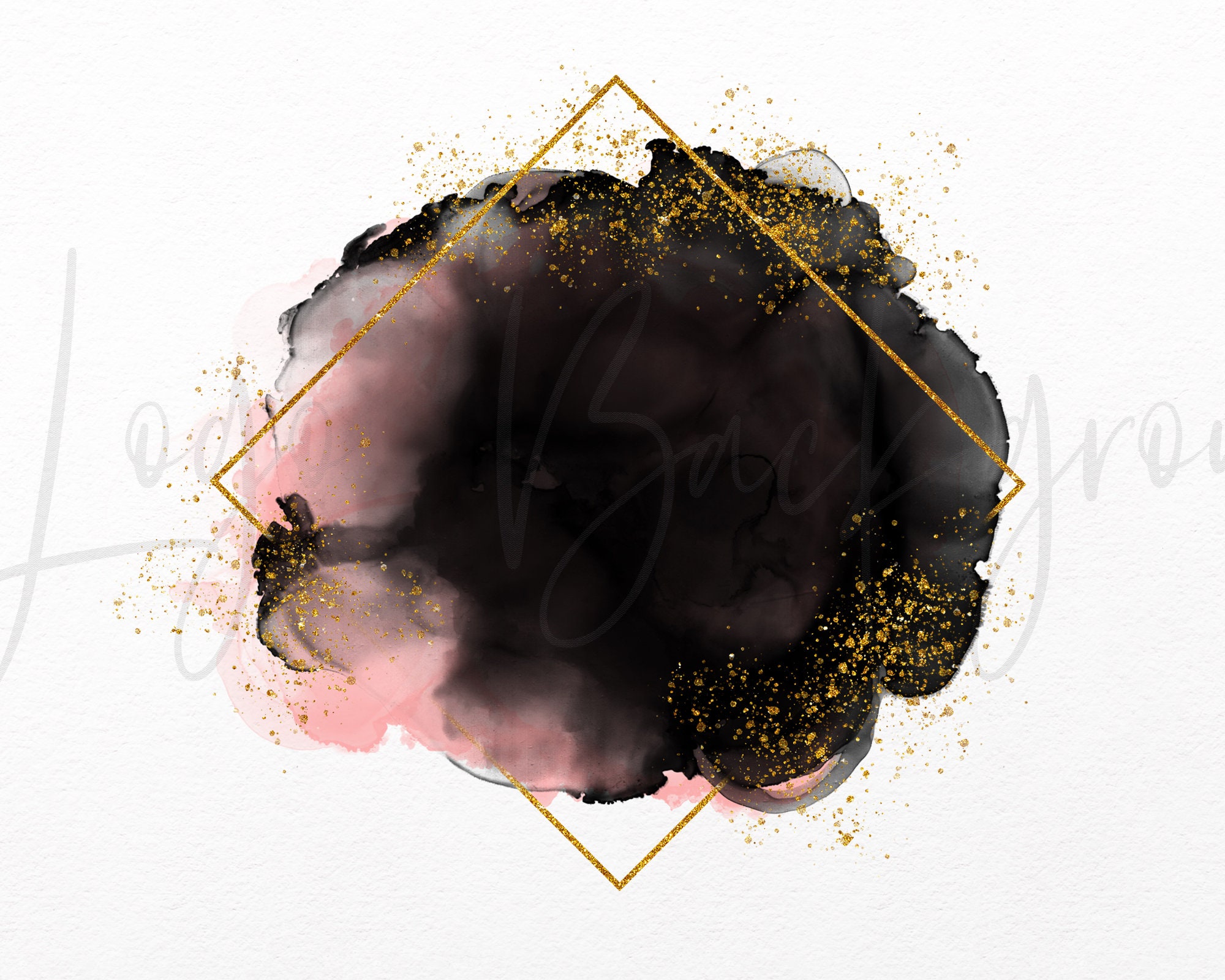 Logo Background Png, Pink Brush Stroke Png, Glitter Round Frame ...