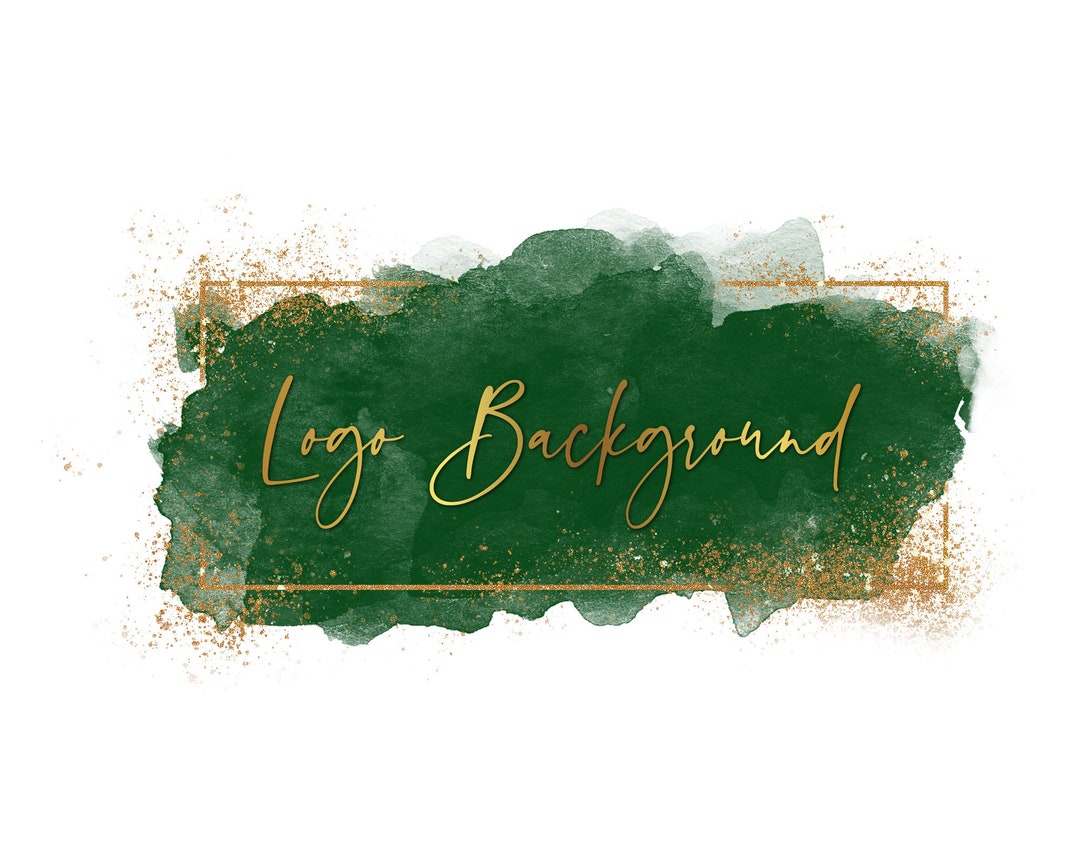 Logo Background Png, Green Brush Stroke Png, Teal Frame, Glitter Gold ...