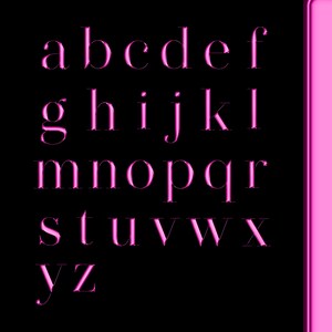 Hot Pink Chrome Alphabet PNG Clip Art, Pink Chrome Letters, Glam ...