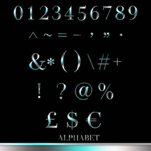 Blue and Silver Chrome Alphabet PNG Clipart, Silver Chrome Letters ...