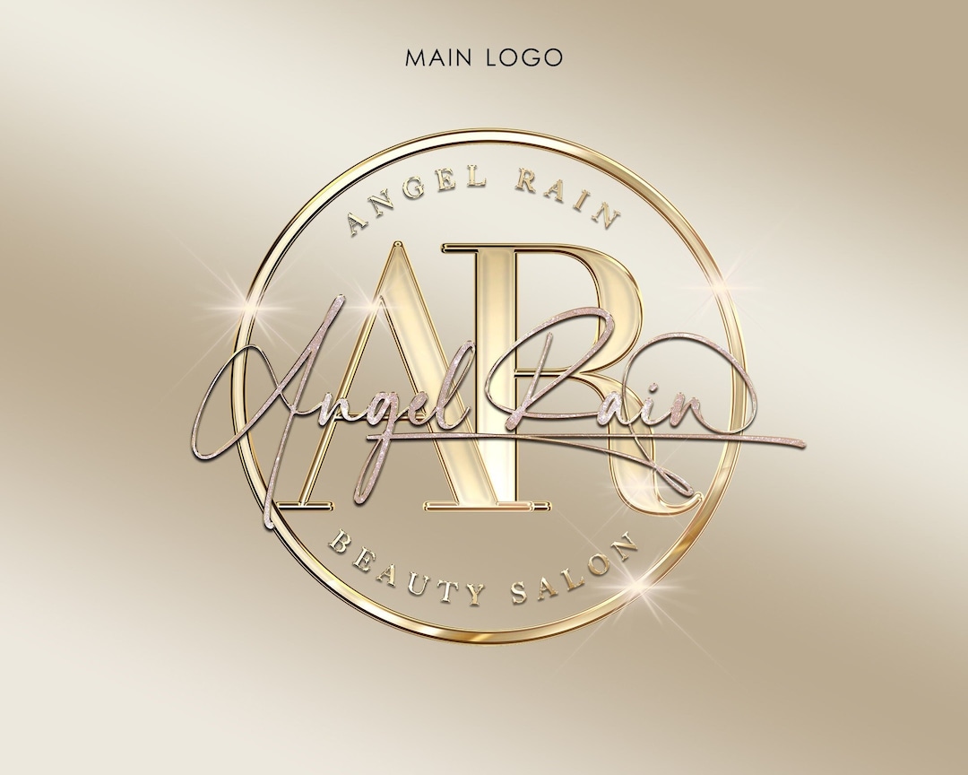 Beauty Logo, Gold Beige Logo, Premade Logo Design, Cosmetics Logo ...