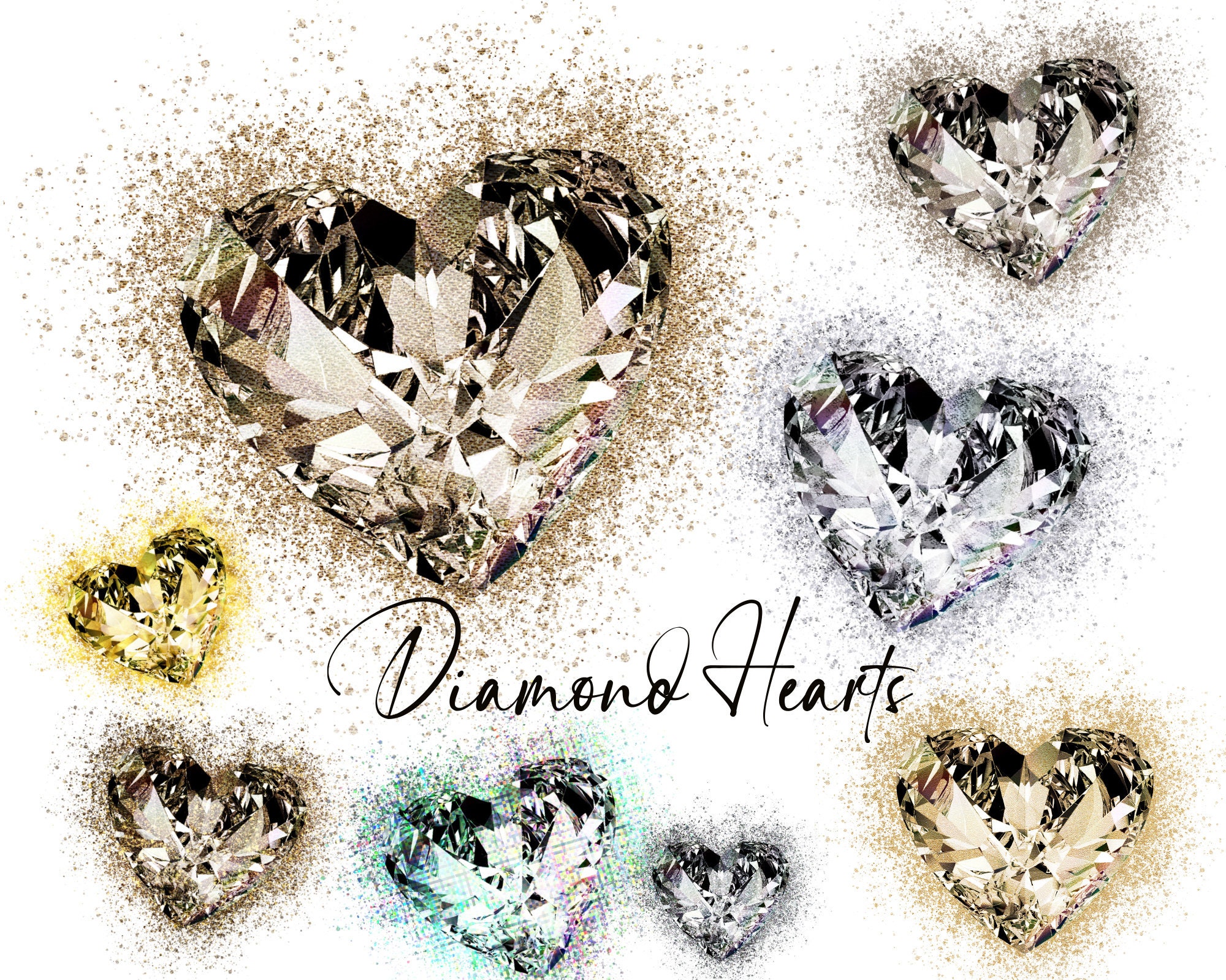 Diamond Heart Drawing