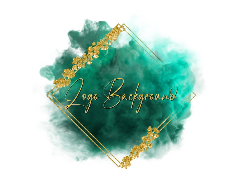 Logo Background Png Green Brush Stroke Png Smoke Design - Etsy