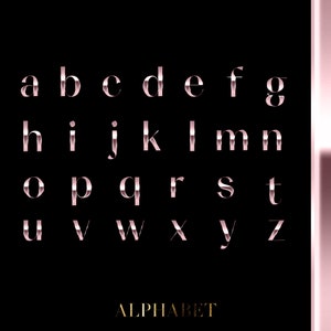 Rose Gold Chrome Alphabet PNG Clip Art, Pink Letters Png, Glam, Rose ...