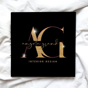 Party Logo, Glitter Gold Text Logo, Premade Logo Design, Business Logo ...