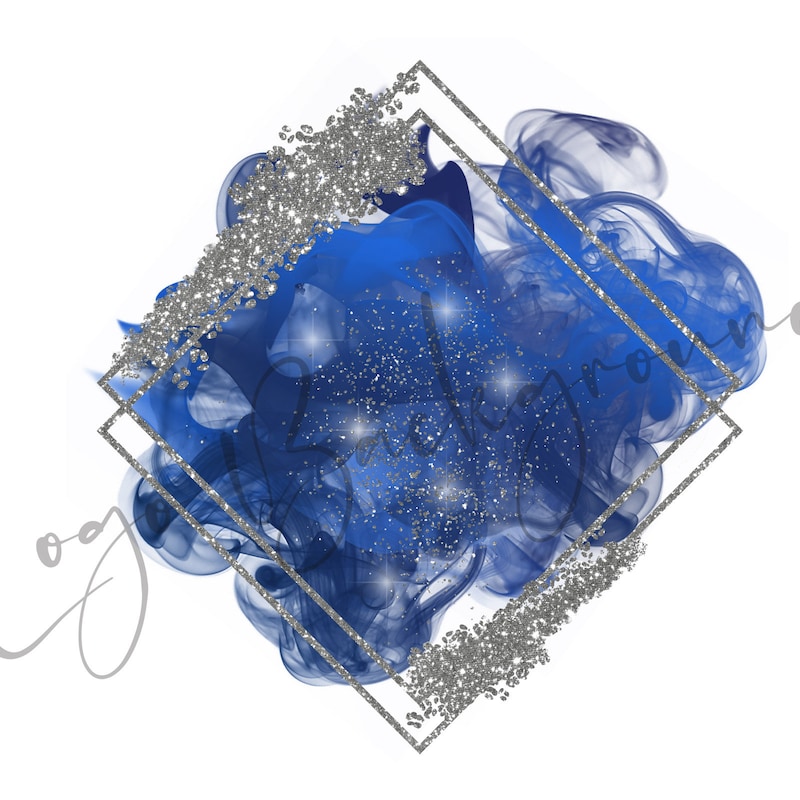 Blue and Silver Border - Etsy