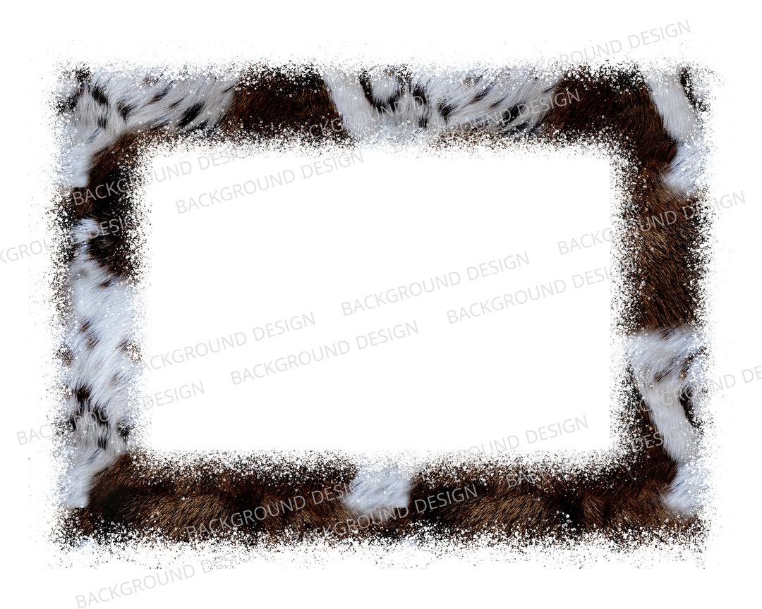 Distressed Cowhide Frame PNG, Cow Print Frame, Distressed Cowhide ...