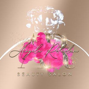 Pink Neon Logo, Brow Logo, Hair Logo, Pink Watercolor Logo, Pink Smoke ...