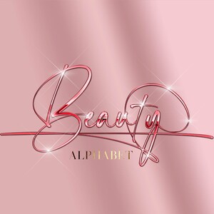 Pink Alphabet Png Clip Art, Rose Gold Alphabet PNG, Pink Chrome Letters ...