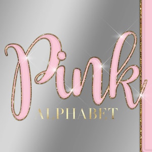 Glitter Pink Alphabet PNG Clip Art, Glitter Letters, Script Alphabet ...