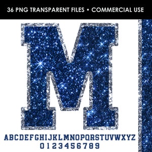 Glitter Sport Alphabet Png Clip Art, Blue and Black Glitter Alphabet ...
