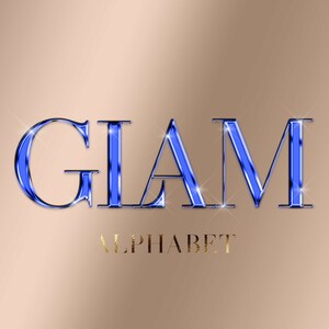 Royal Blue Chrome Alphabet PNG Clip Art, Blue Chrome Letters Png ...