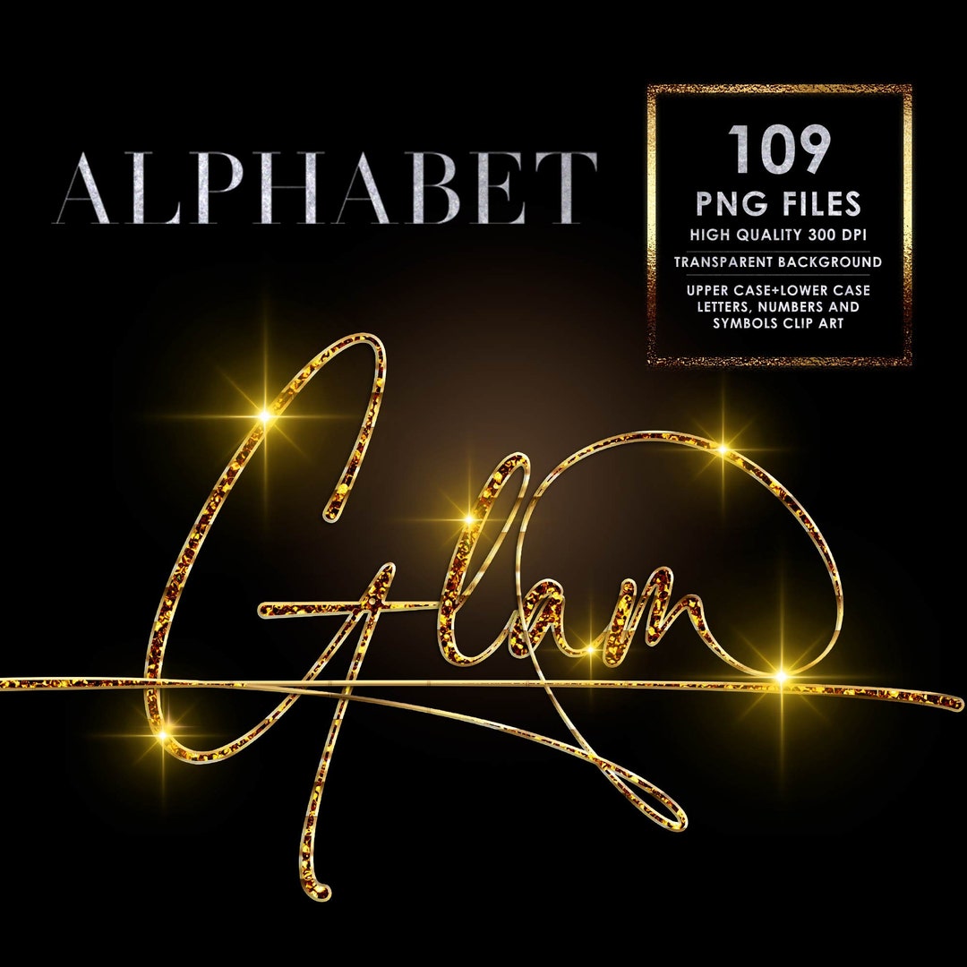 Gold Alphabet PNG, Gold Chrome Alphabet Clipart, Glitter Alphabet ...