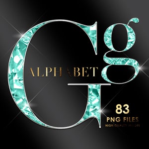 Turquoise Diamond Alphabet PNG Clipart, Glitter Alphabet PNG, Glam ...