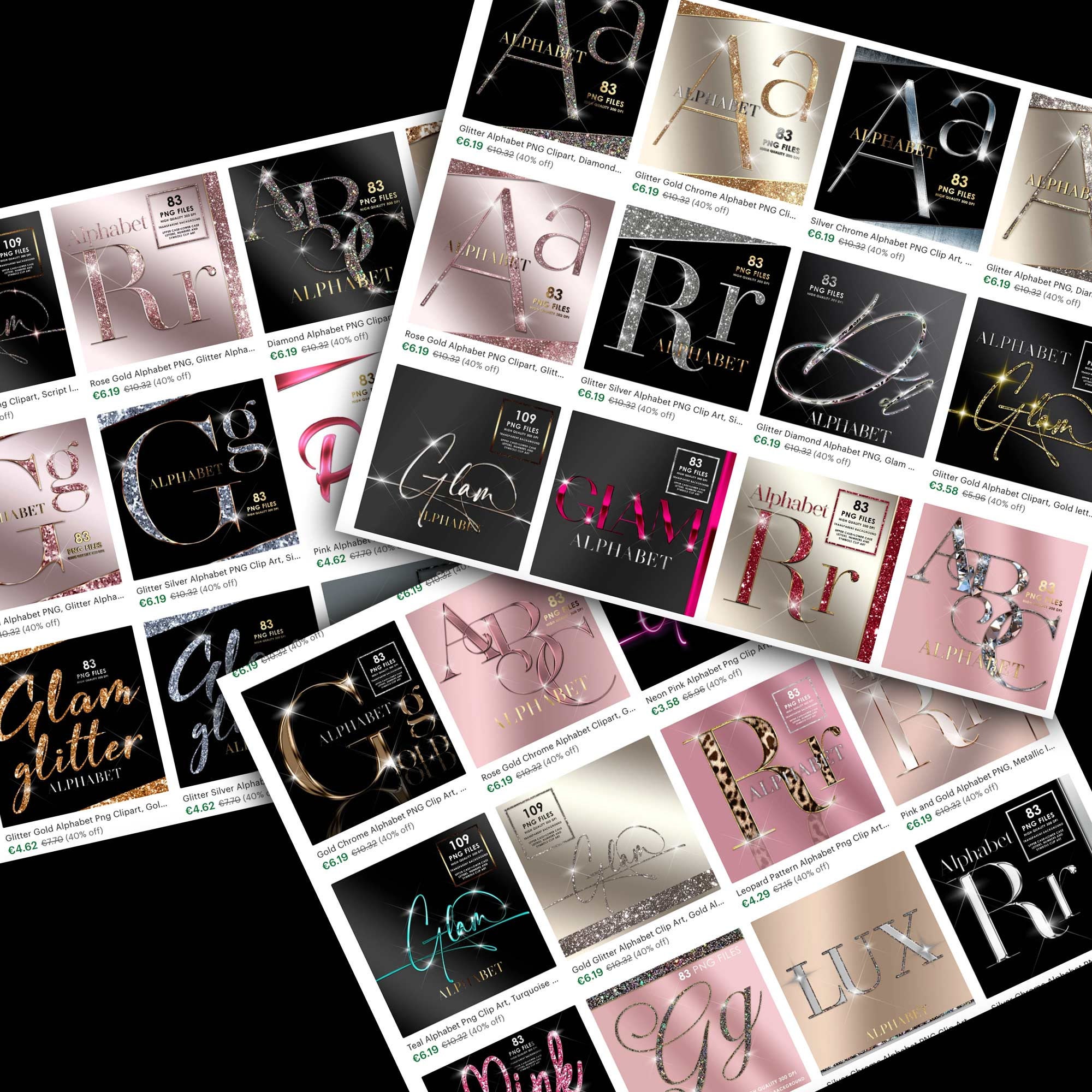 ENTIRE ALPHABET Clipart COLLECTION - All Past and Future Letters ...