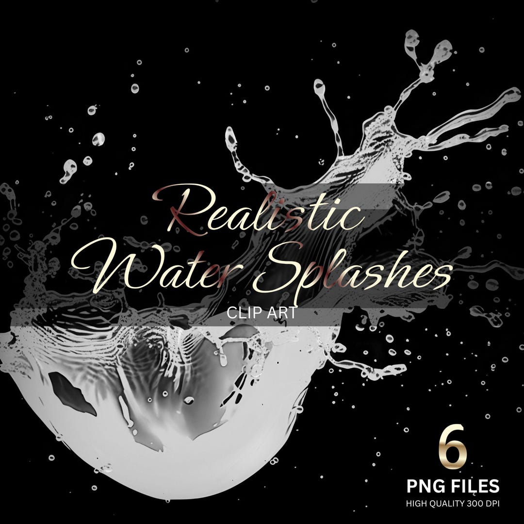 Realistic Water Splash Overlays, Transparent Background, Photoshop ...