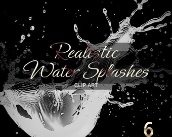 Water Splash Overlays, Transparent Background, Photoshop Overlays ...