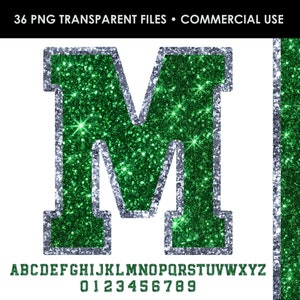 Glitter Sport Alphabet Png Clip Art, Green Glitter Letters Png ...
