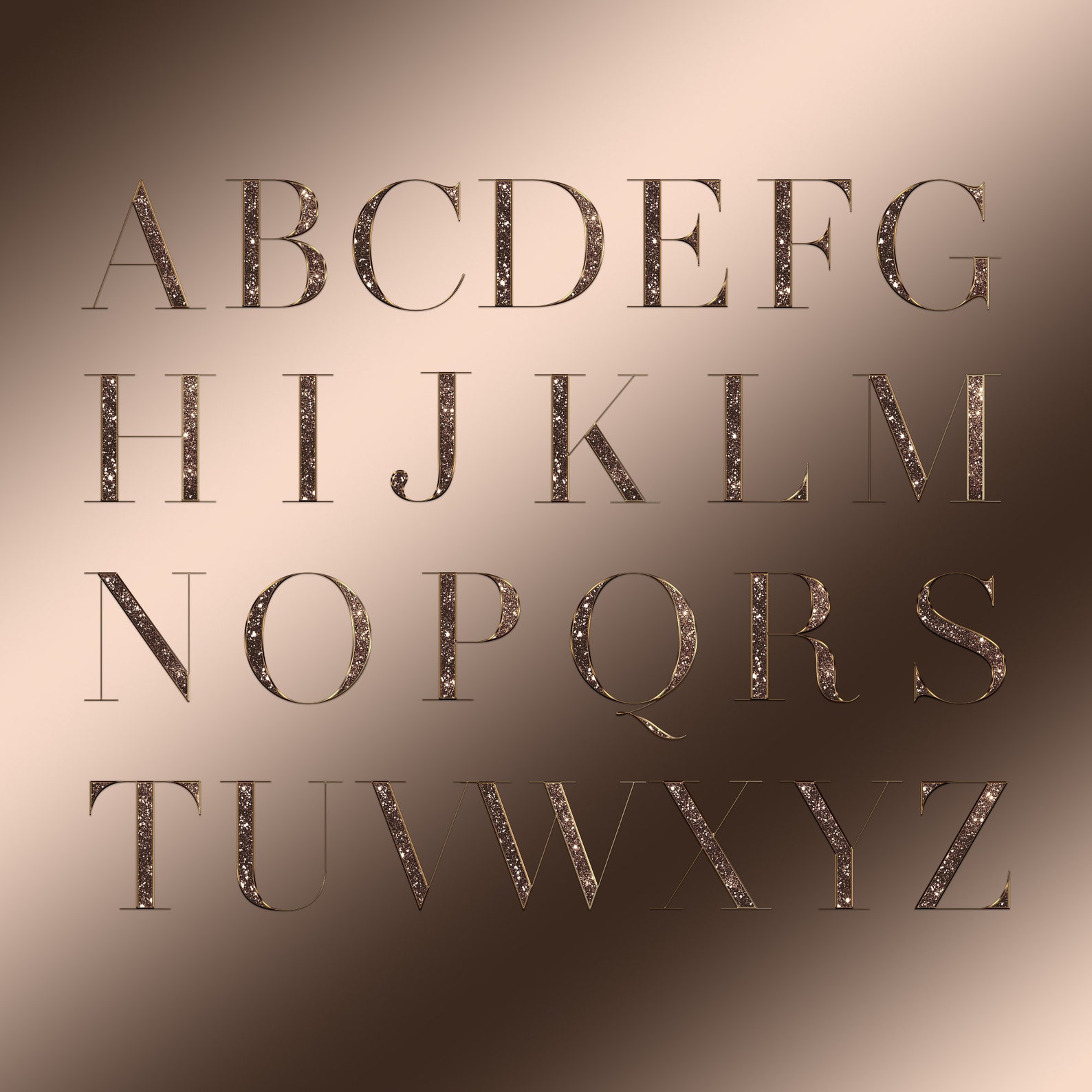 Glitter Alphabet PNG, Glam Letters Png, Alfabeto Bling, Folha, Letras ...