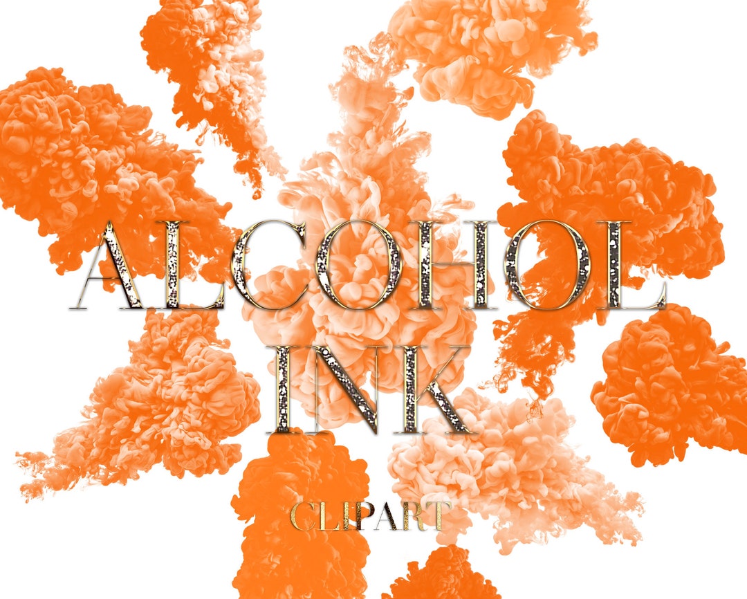 Alcohol Ink Splashes, Cloud Png, Smoke PNG, Logo Background Png, Orange ...