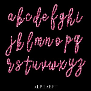 Hot Pink Alphabet Png Clipart, Doodle Alphabet, Script Letters Png ...