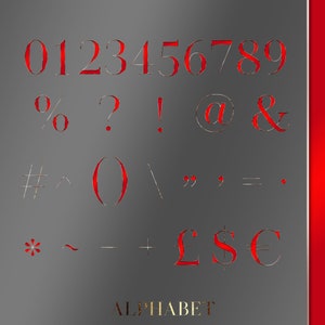 Red and Gold Alphabet PNG Clipart, Red Letters Png, Red Chrome Alphabet ...