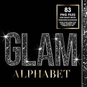 Diamond Alphabet PNG, Black Glitter Alphabet PNG, Glam Letters Clipart ...