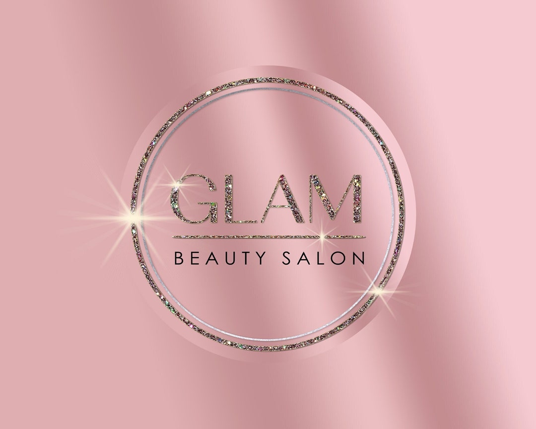 Pink Beauty Salon Logo, Glam Glitter Design (premade Logo) - Etsy