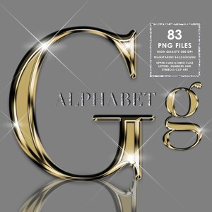 Gold Chrome Alphabet PNG Clip Art, Gold Chrome Letters Png, Glitter ...
