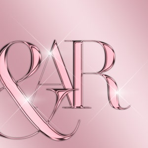 Pink Chrome Alphabet PNG, Rose Gold Chrome Letters, Glam Alphabet ...