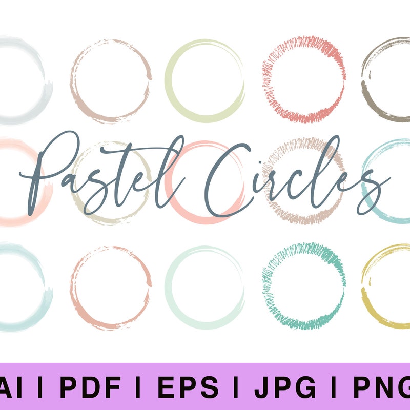 Watercolor Circles - Etsy