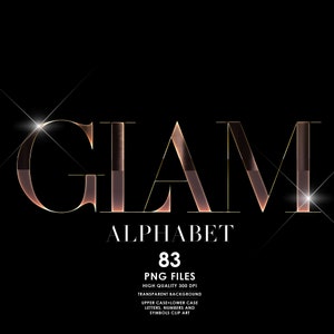 Copper Gold Chrome Alphabet PNG Clip Art, Gold Chrome Letters Png, Glam ...