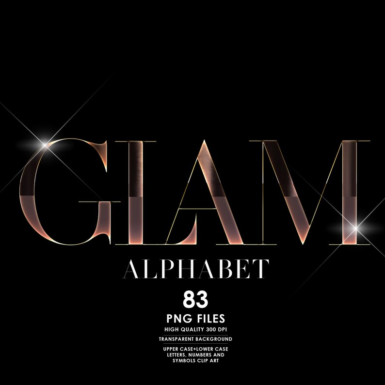 Copper Gold Chrome Alphabet PNG Clip Art, Gold Chrome Letters Png, Glam ...