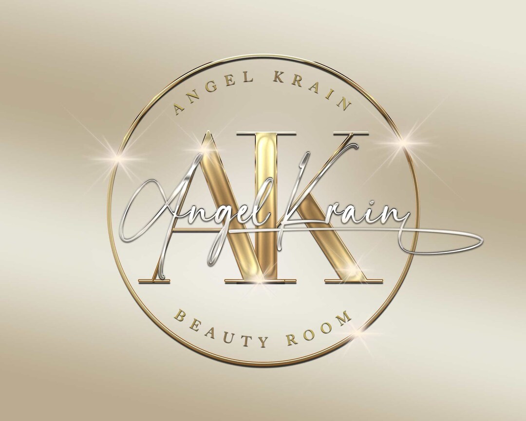 Beauty Logo, Gold Beige Logo, Premade Logo Design, Cosmetics Logo ...