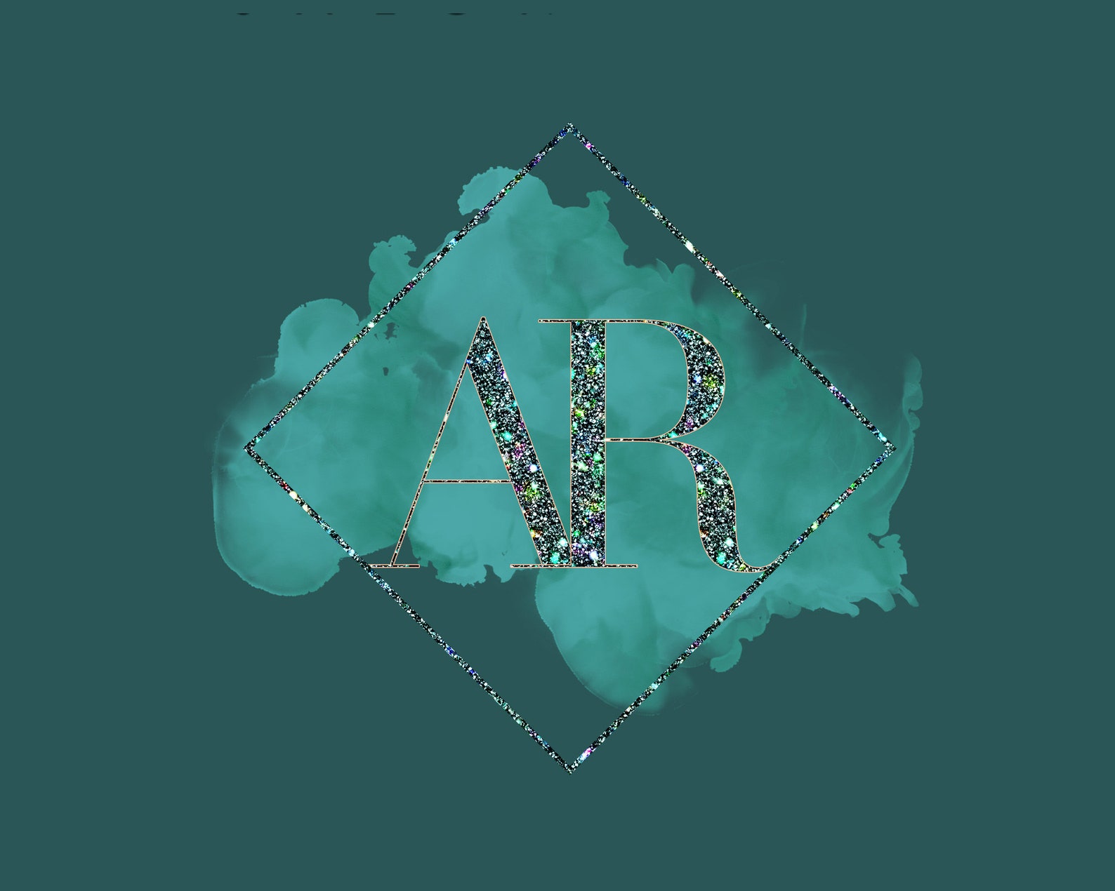 Turquoise Watercolour Logo Beauty Logo Emerald Green Logo Etsy