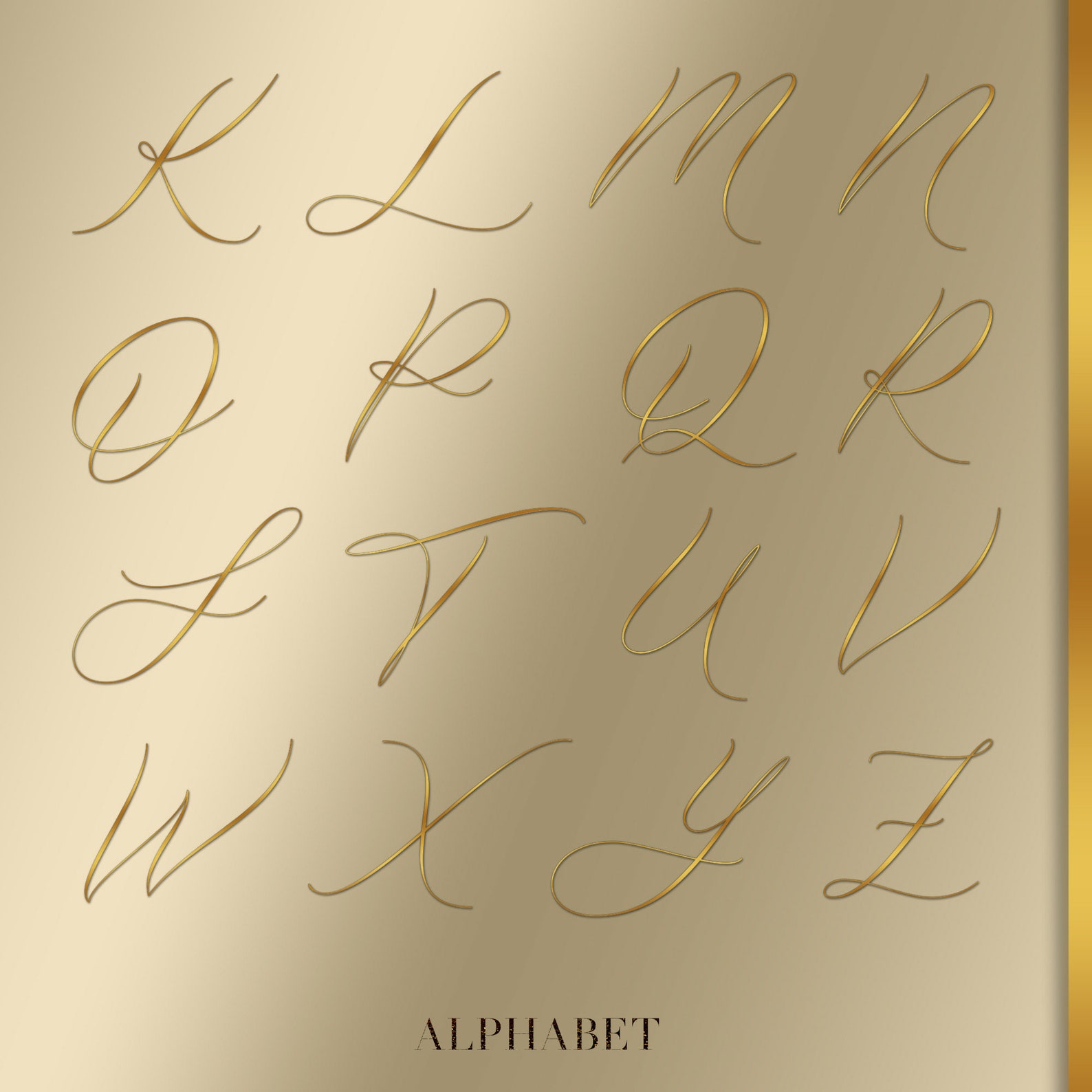 Gold Alphabet PNG, Metallic Alphabet Png, Gold Letters Clipart, Script ...