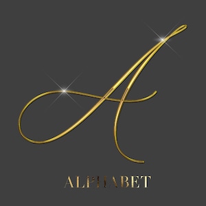 Gold Alphabet PNG, Gold Chrome Alphabet Clipart, Metallic Letters ...