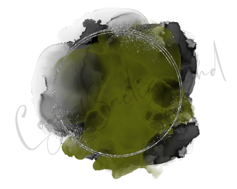 Green Logo Background Png Green Brush Stroke Png Circle - Etsy