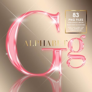 Pink Alphabet PNG Clip Art, Rose Gold Chrome Letters Png, Chrome ...