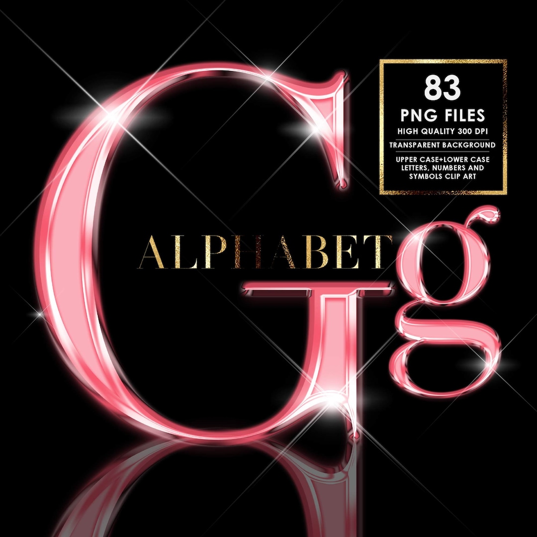 Pink Alphabet PNG Clip Art, Rose Gold Chrome Letters Png, Chrome ...