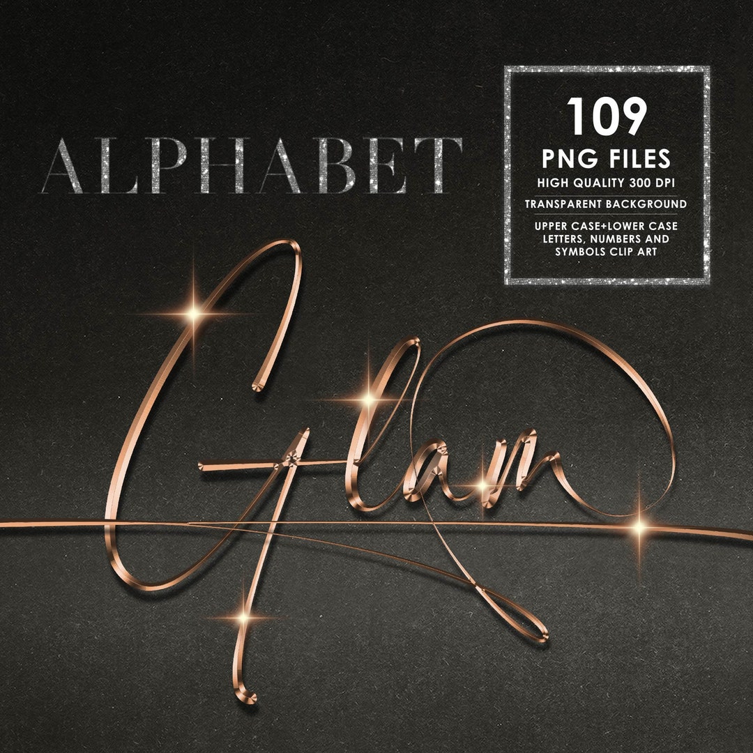 Gold Chrome Alphabet Clipart, Gold Alphabet PNG, Metallic Letters ...