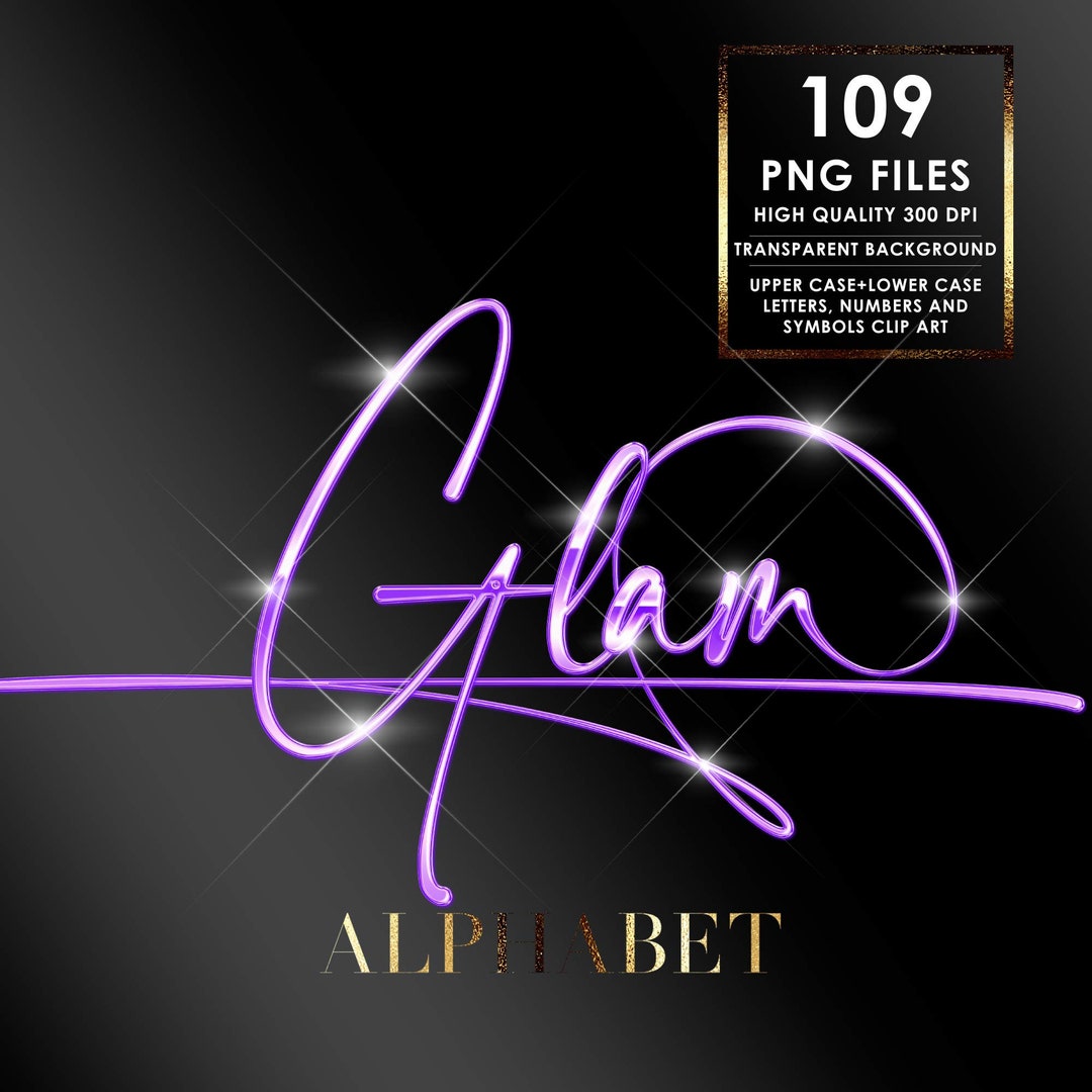 Purple Alphabet Png Clip Art, Purple Chrome Letters Png, Script Letters ...
